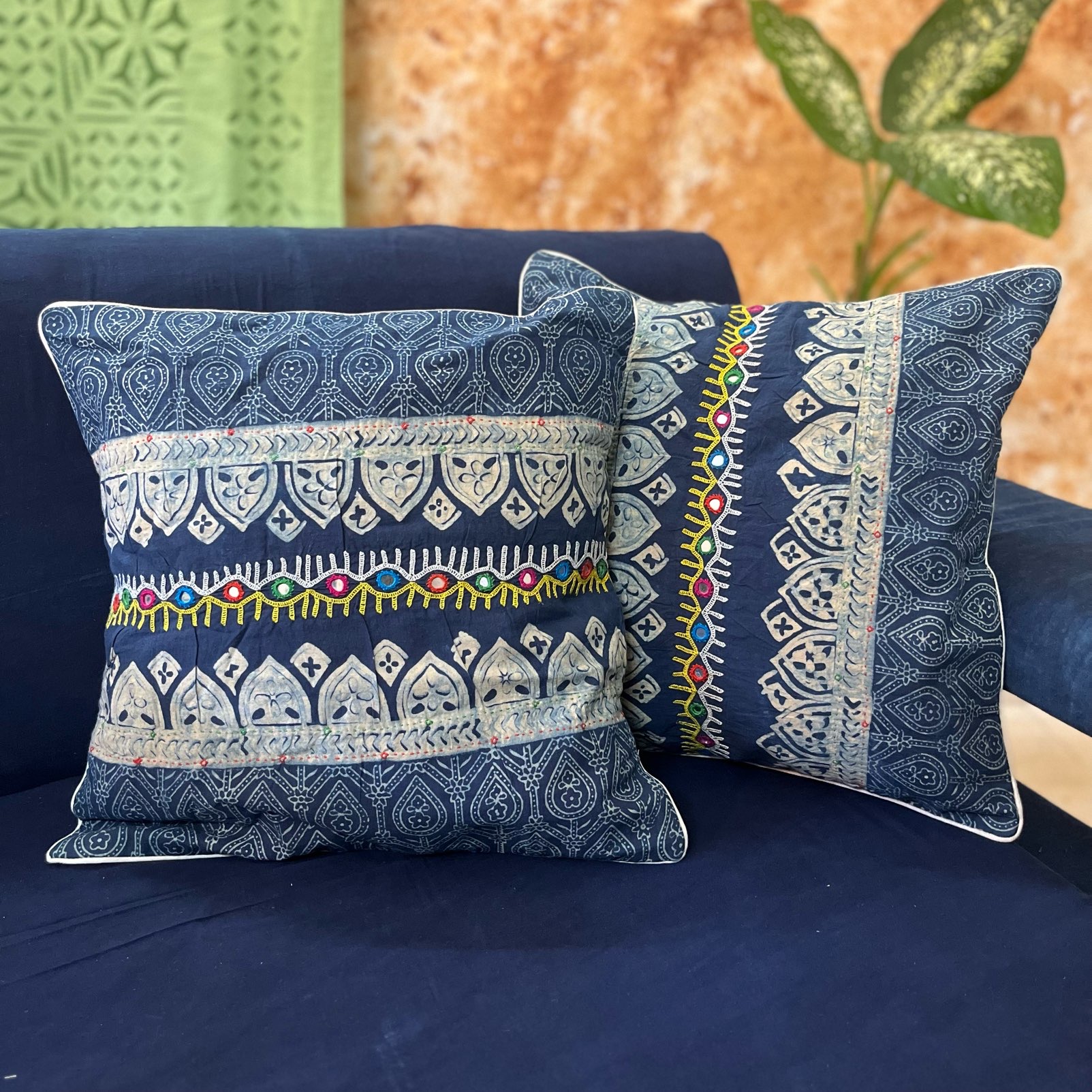 Ajrakh Cushion Cover Set – Pabiben