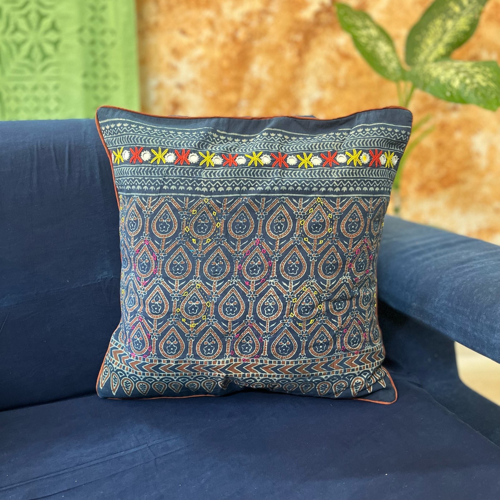 Ajrakh Cushion Cover – Pabiben