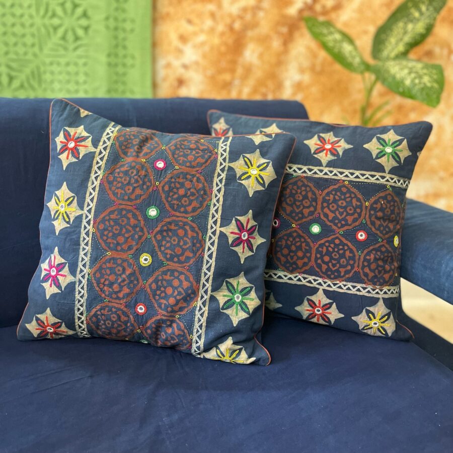 Ajrakh Cushion Cover Set – Pabiben