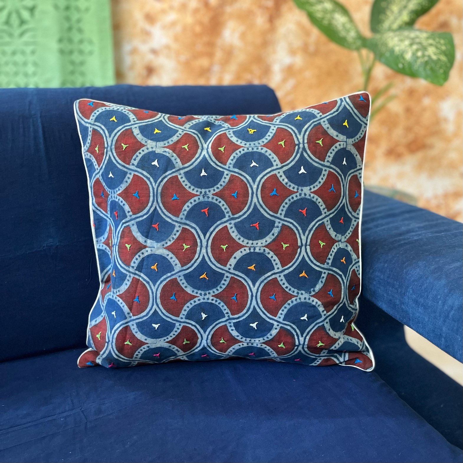 Ajrakh Cushion Cover Set – Pabiben