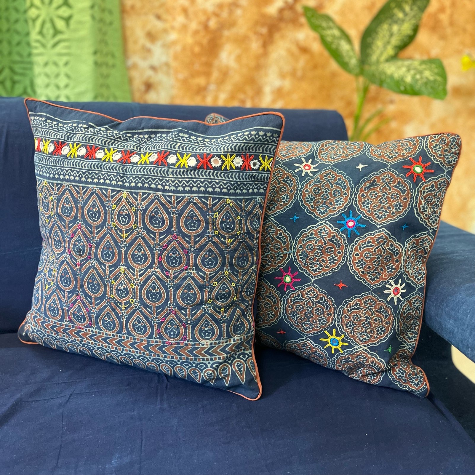 Ajrakh Cushion Cover – Pabiben
