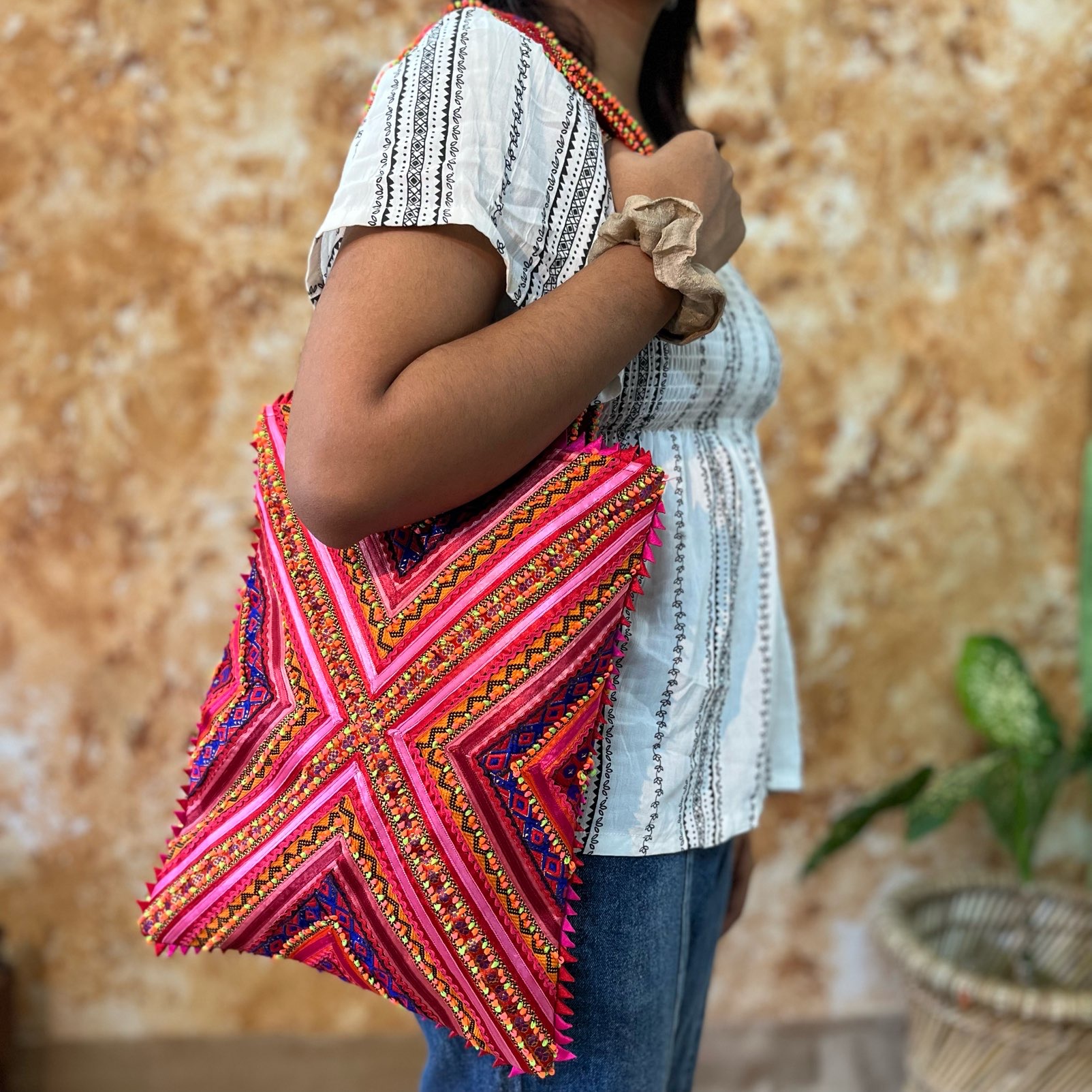 Premium Hari-Jari Work, Pabi Tote Bag – Pabiben