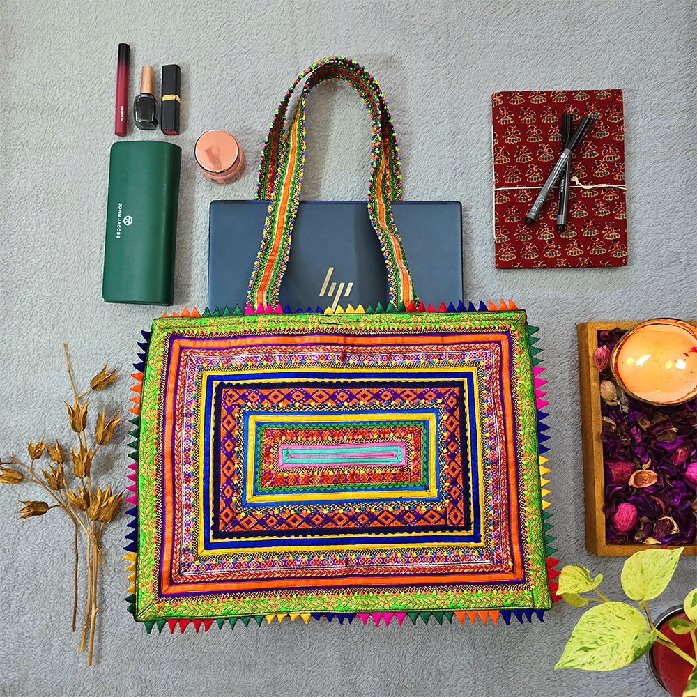 Premium Kutch Embroidered Pabi Signature Bag – Pabiben