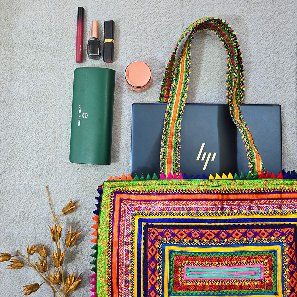 Premium Kutch Embroidered Pabi Signature Bag - Pabiben