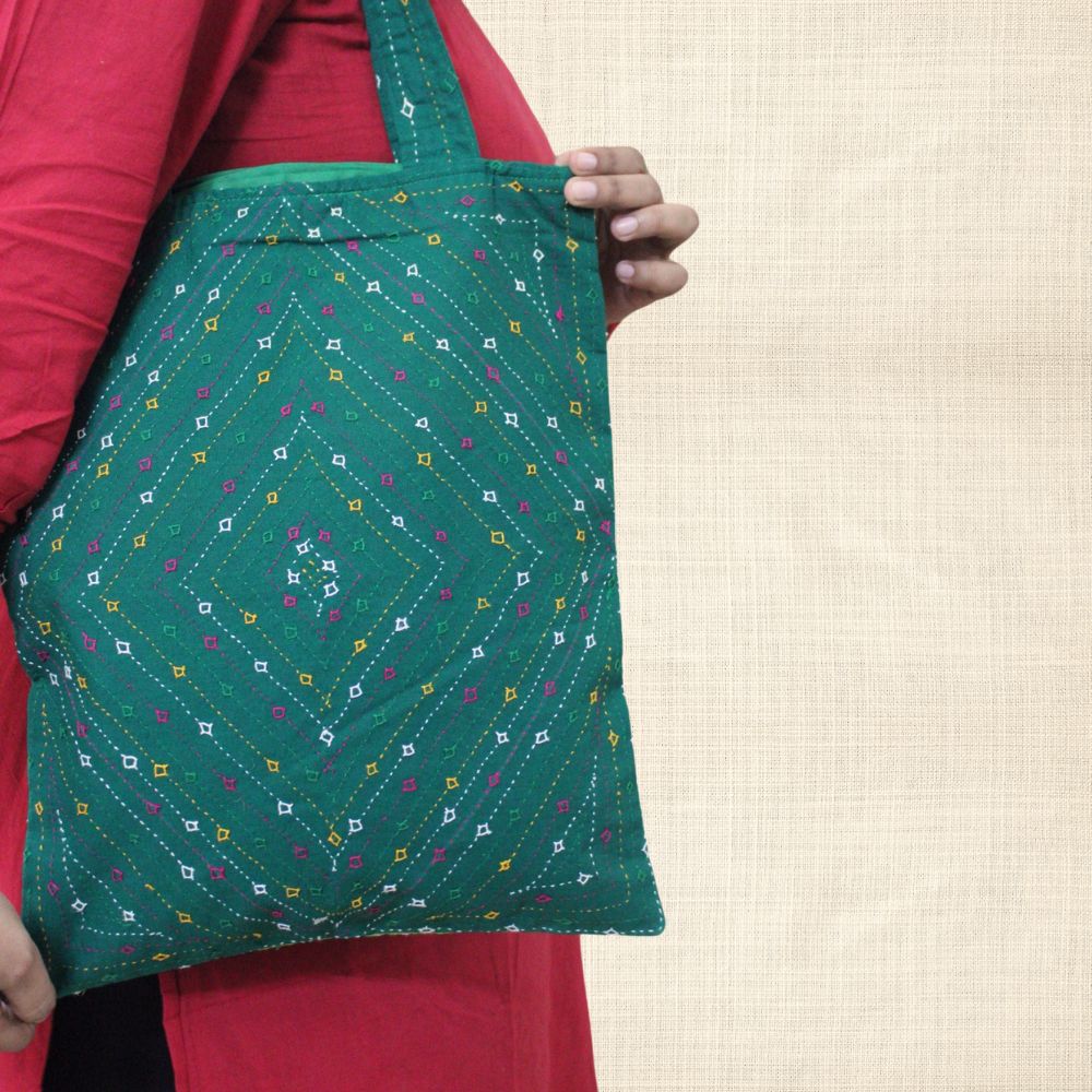 Rabari Embroidery Multicolour, Premium Handmade Tote Bag – Pabiben